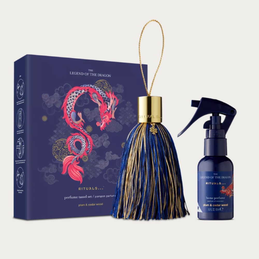 New RITUALS THE LEGEND OF DRAGON PERFUME TASSEL SET PLUM & CEDARWOOD ...